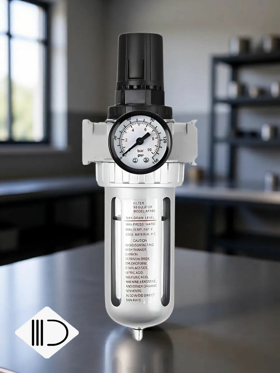 Фильтр-влагоотделитель Pegas pneumatic AFR802 с регулятором давления 1/4" 4505