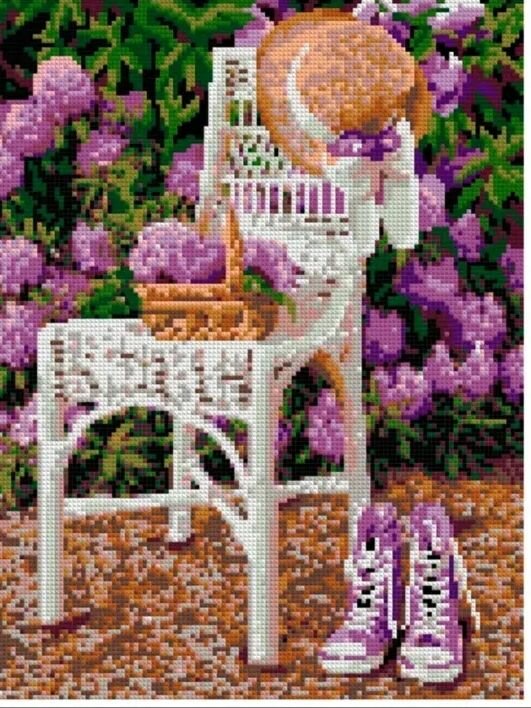 Алмазная мозаика "Садовая романтика" 40*30см