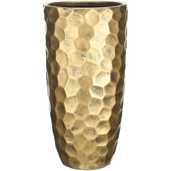 Кашпо Idealist Lite Idealist Мозаик Ваза, файберстоун, золото, D23H46 cм (MVASE23-GLD)