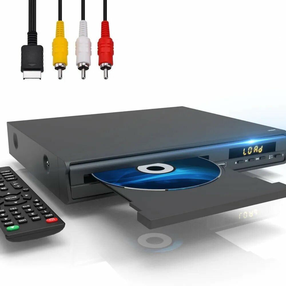 DVD-плеер HDMI для телевизора, бесплатные DVD-плееры с портом USB и микрофона, домашний CD/DVD-плеер с дистанционным управлением