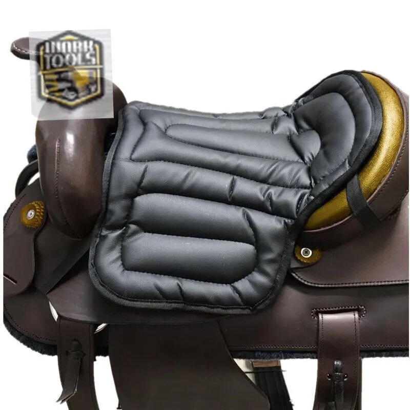 Седло для лошади из полиуретана с эффектом памяти, черное, размер 45*55*1,5 см, для верховой езды