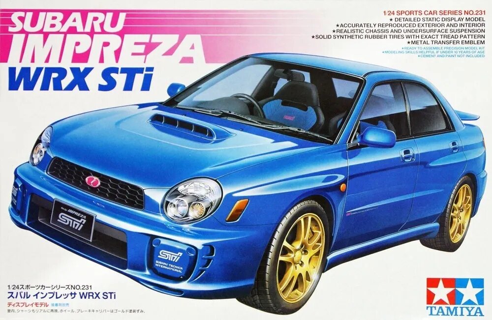 TAMIYA 24231 1/24 Набор модели спортивного автомобиля WRX STi GDB-A 2000 GD