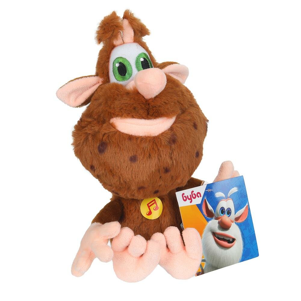 Мягкая игрушка Буба коричневый 20 см, вышитые глаза, звук Мульти-пульти M125369BR-20S
