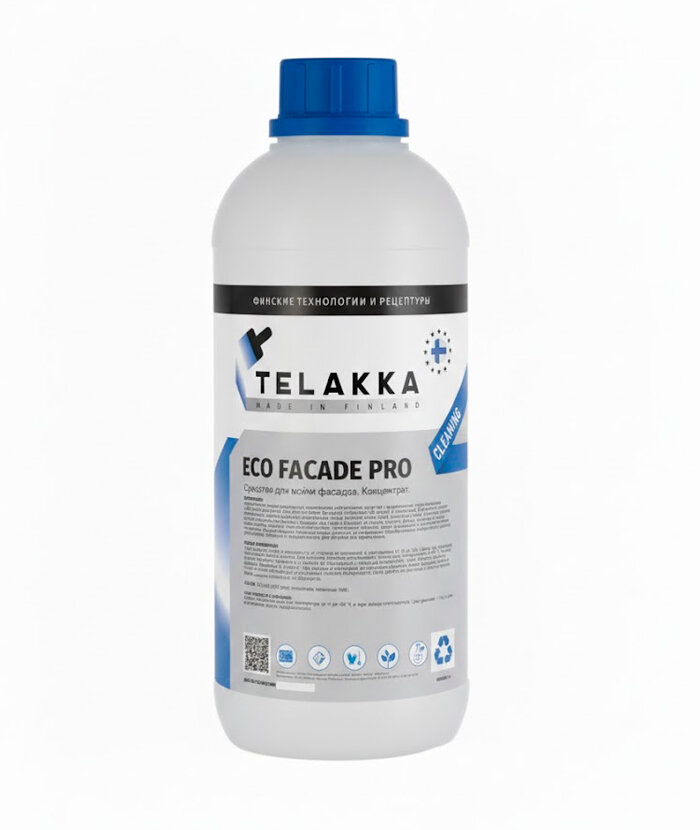 Средство очиститель для мойки фасадов концентрат TELAKKA ECO FACADE PRO CLEANING 1л