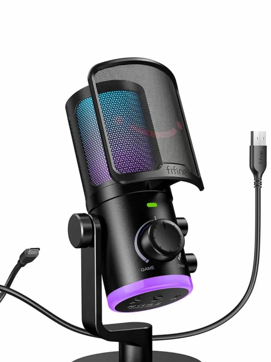 Динамический микрофон Fifine AmpliGame AM6 Black