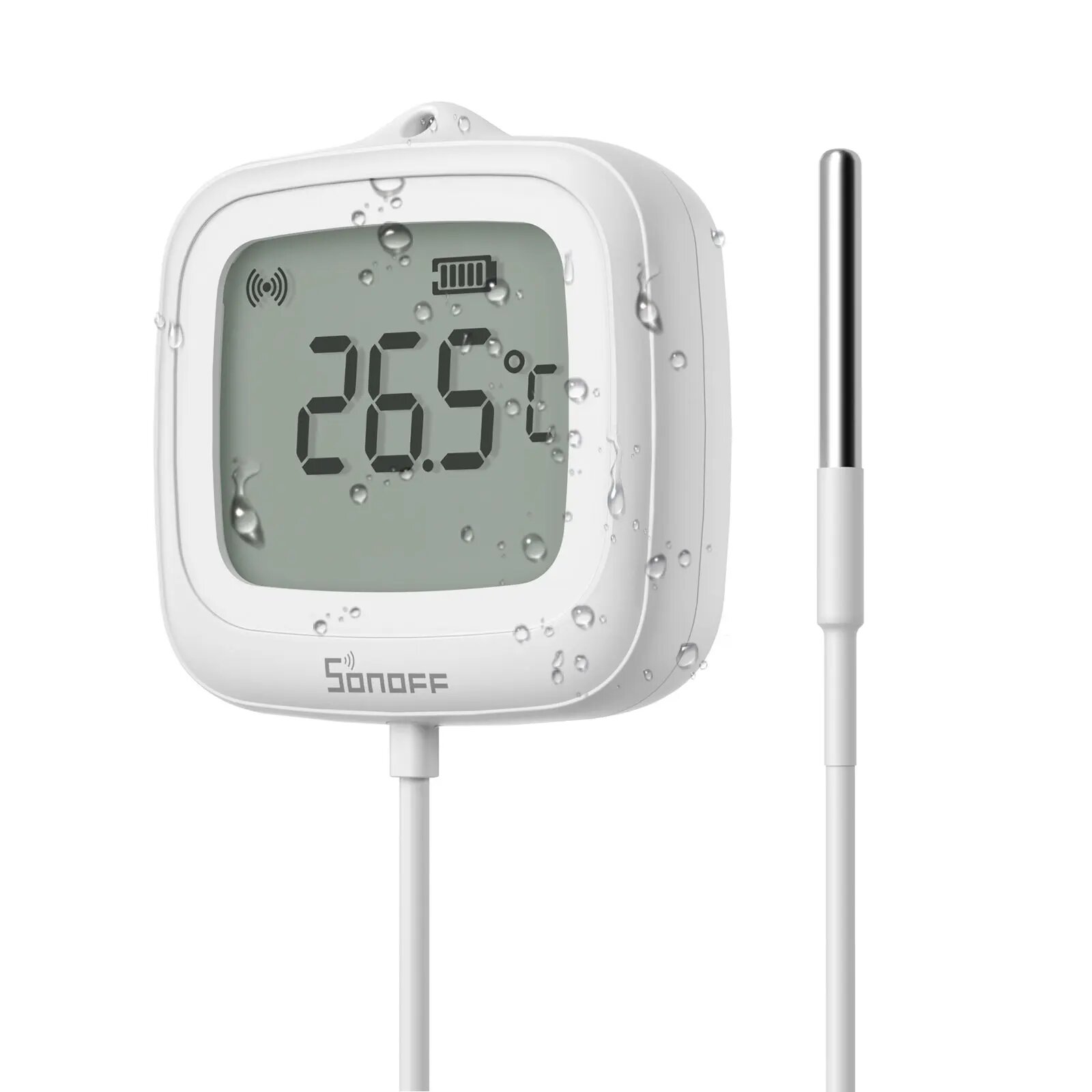 SONOFF SNZB-02LD Термометр с зондом, белый