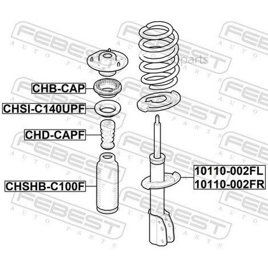 FEBEST CHSI-C140UPF Проставка пружины CHEVROLET CAPTIVA 07- пер. верхн.