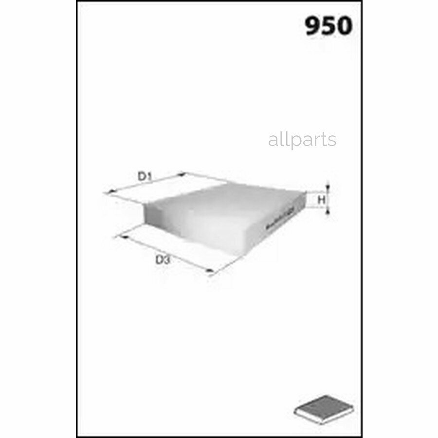 MECA-FILTER ELR7339 Фильтр салона