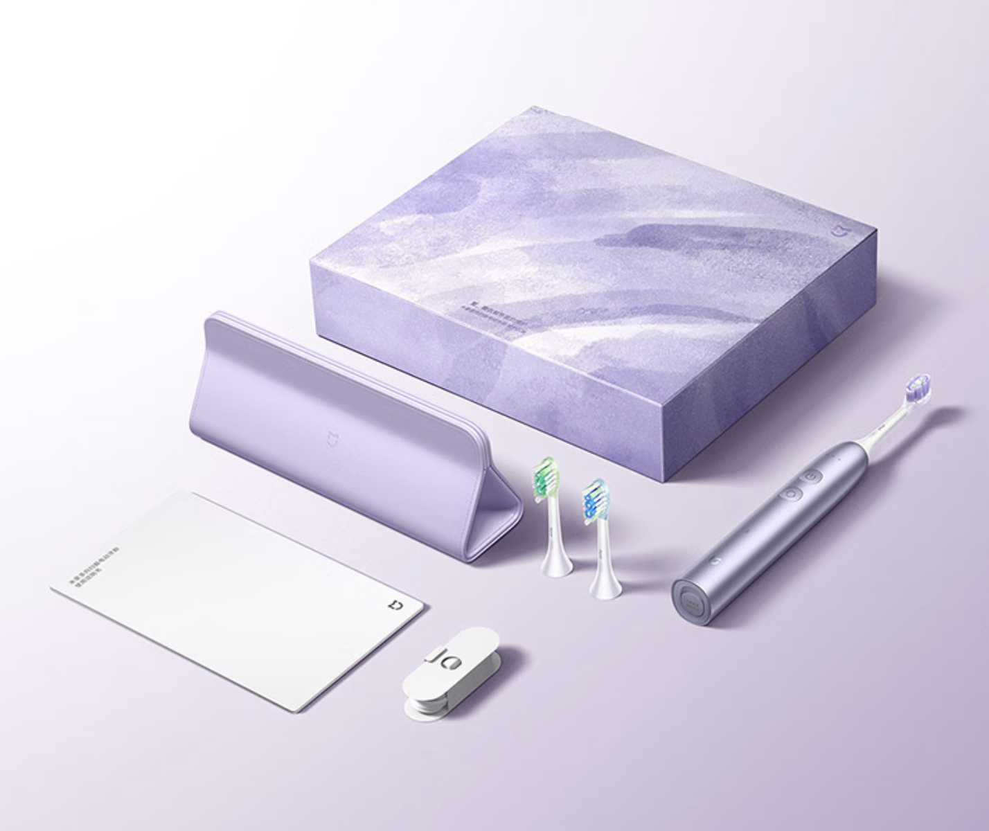 Xiaomi Электрическая зубная щетка, интеллектуальная чистка, алюминиевый корпус, IPX8, фиолетовая подарочная упаковка