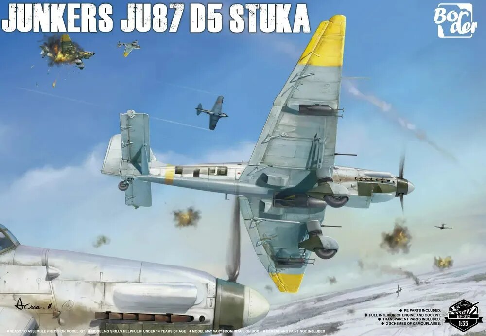 Border 1/35 BF-012 Немецкий Junkers Ju 87 D5 Stuka Модель сборки самолёта