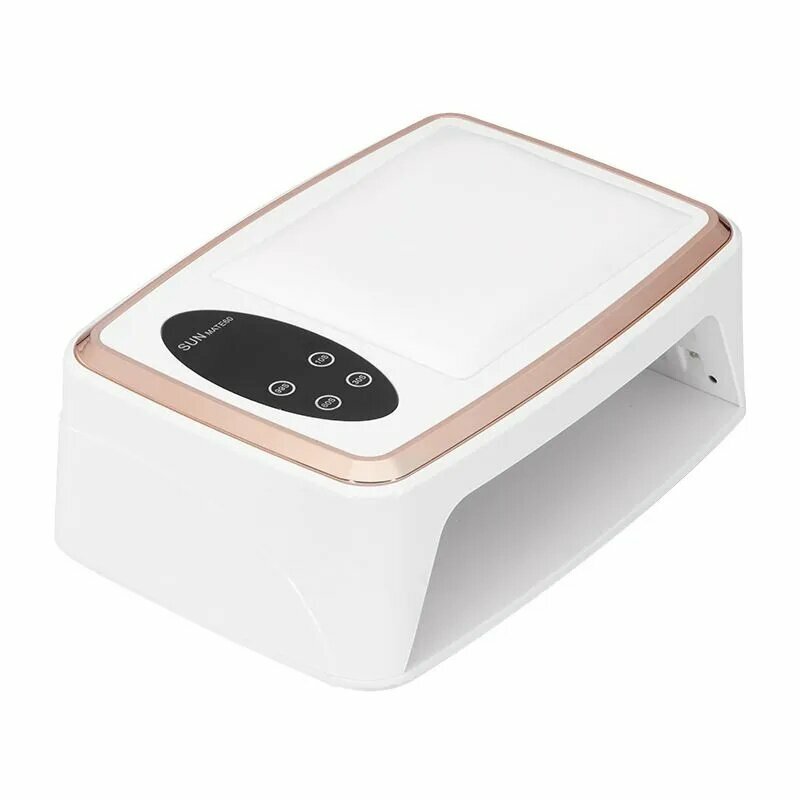SUNMATE УФ-лампа для маникюра MATE-60 с подушкой, LED+UV, 380 Вт, белая с розовым золотом