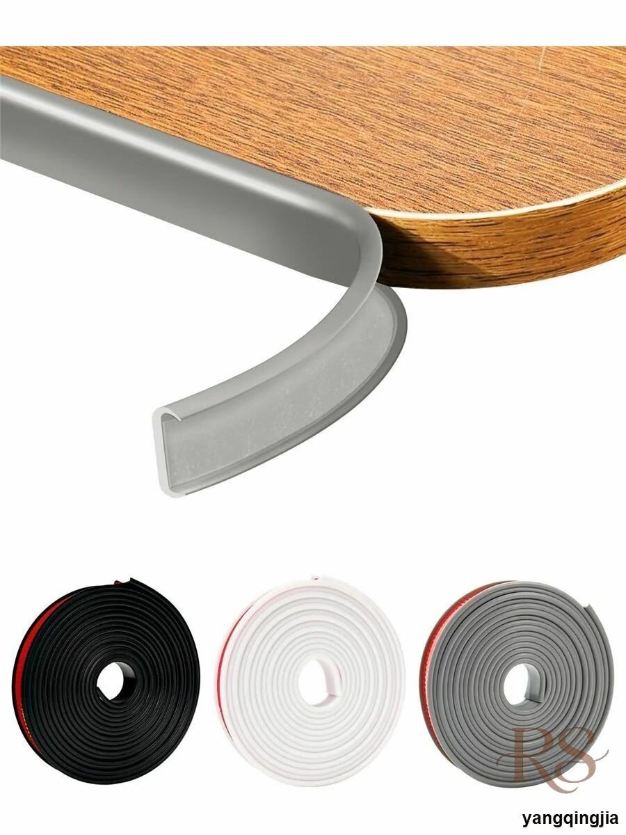 5 метров U-образной мебельной защитной кромочной ленты для реставрации корпусной мебели (25мм, Серый)