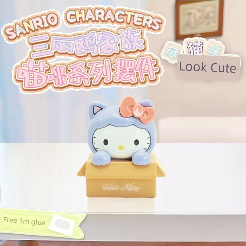 Хэллоу Китти Sanrio слепой бокс игрушка нераспечатанная коллекция персонажей для девочек, милый декор для стола в