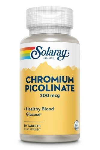 Chromium Picolinate (Пиколинат хрома) 200 мкг 50 таблеток (Solaray)