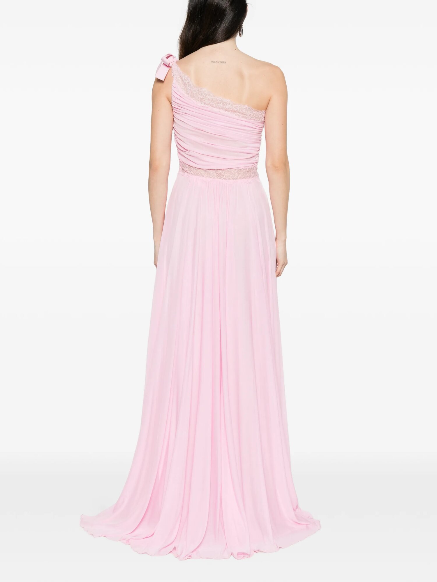 Платье Giambattista Valli One-shoulder maxi dress, размер 42, коралловый/розовый — фото 1