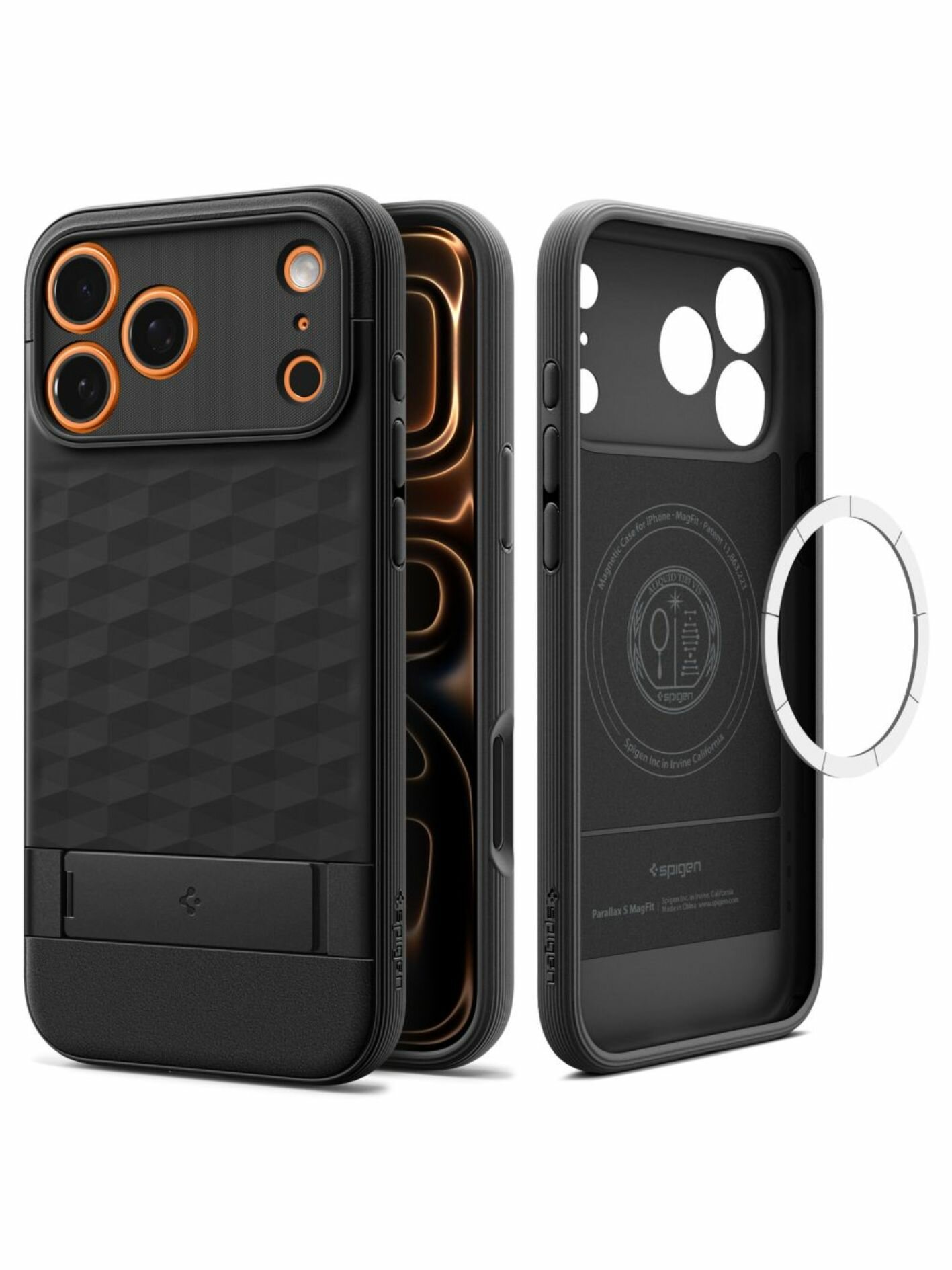 Чехол Spigen на iPhone 17 Pro / Айфон 17 Про , Parallax S Magsafe (ACS09964), магнитный, бортики для защиты камеры и дисплея, матовый