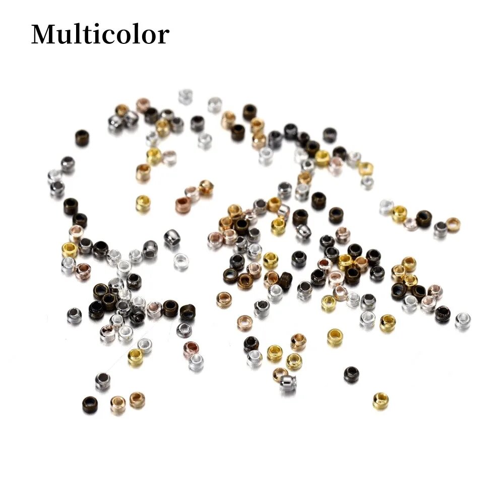 Бусины обжимные медные Multicolor, 3.5mm