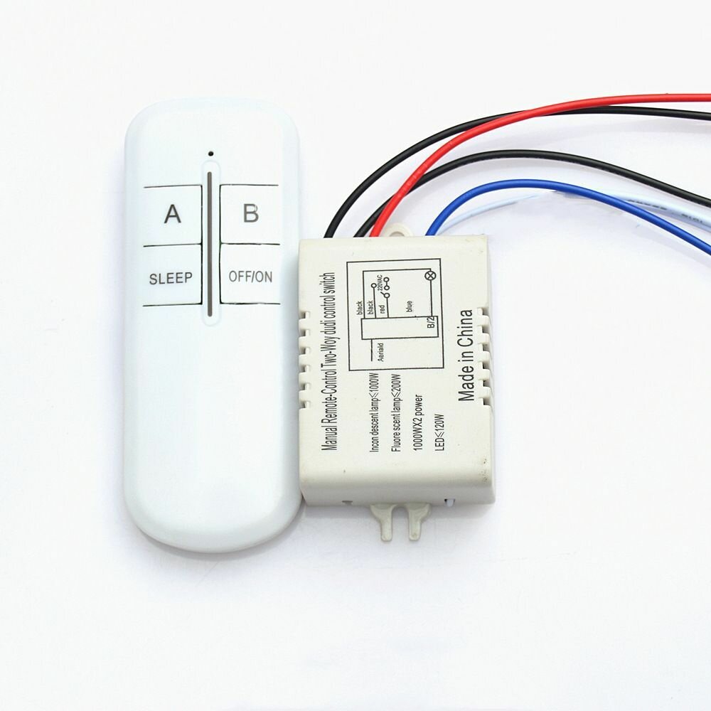 Пульт управления светом и приборами 2 канала 220В - (делитель фазы светильника, люстры с пультом)