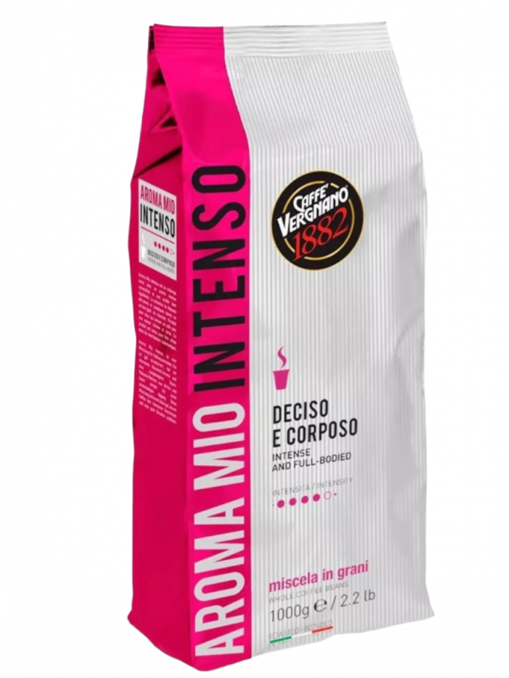 Vergnano Aroma Mio Intenso кофе в зернах 1кг пакет с клапаном