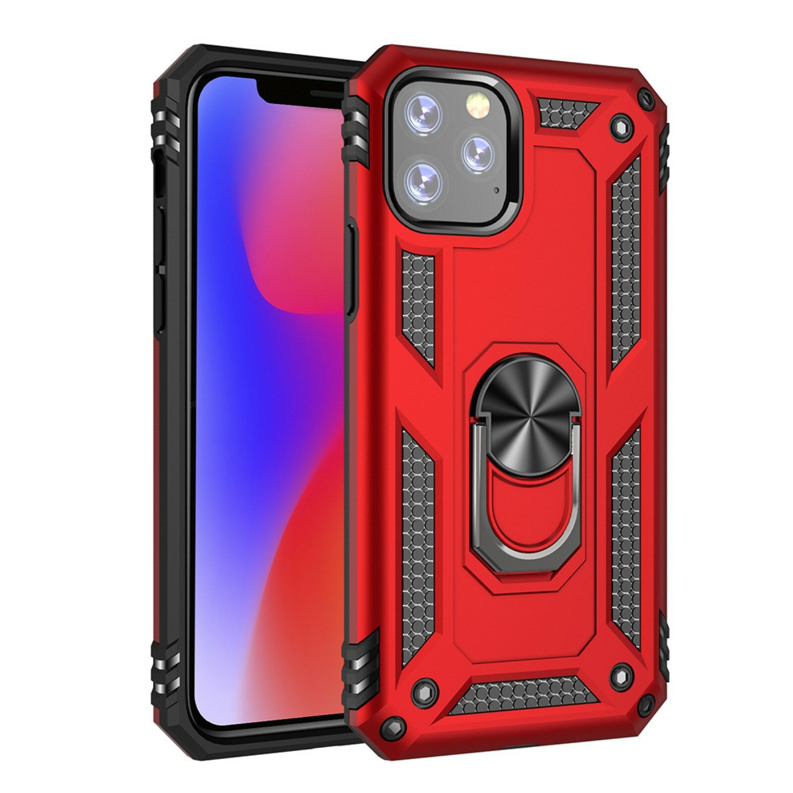 Чехол-бампер MyPads для iPhone 11 Pro с противоударной защитой и антискользящим покрытием красный