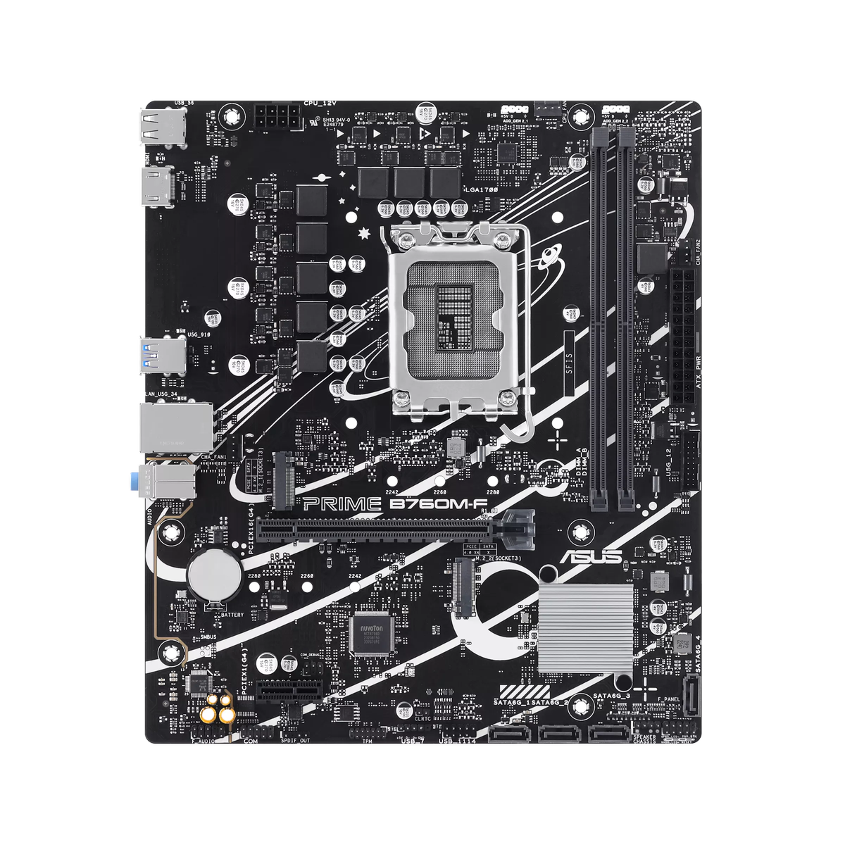 Материнская плата ASUS PRIME B760M-F, LGA1700, Intel B760, Micro-ATX, RTL (90MB1IK0-M0EAY0)