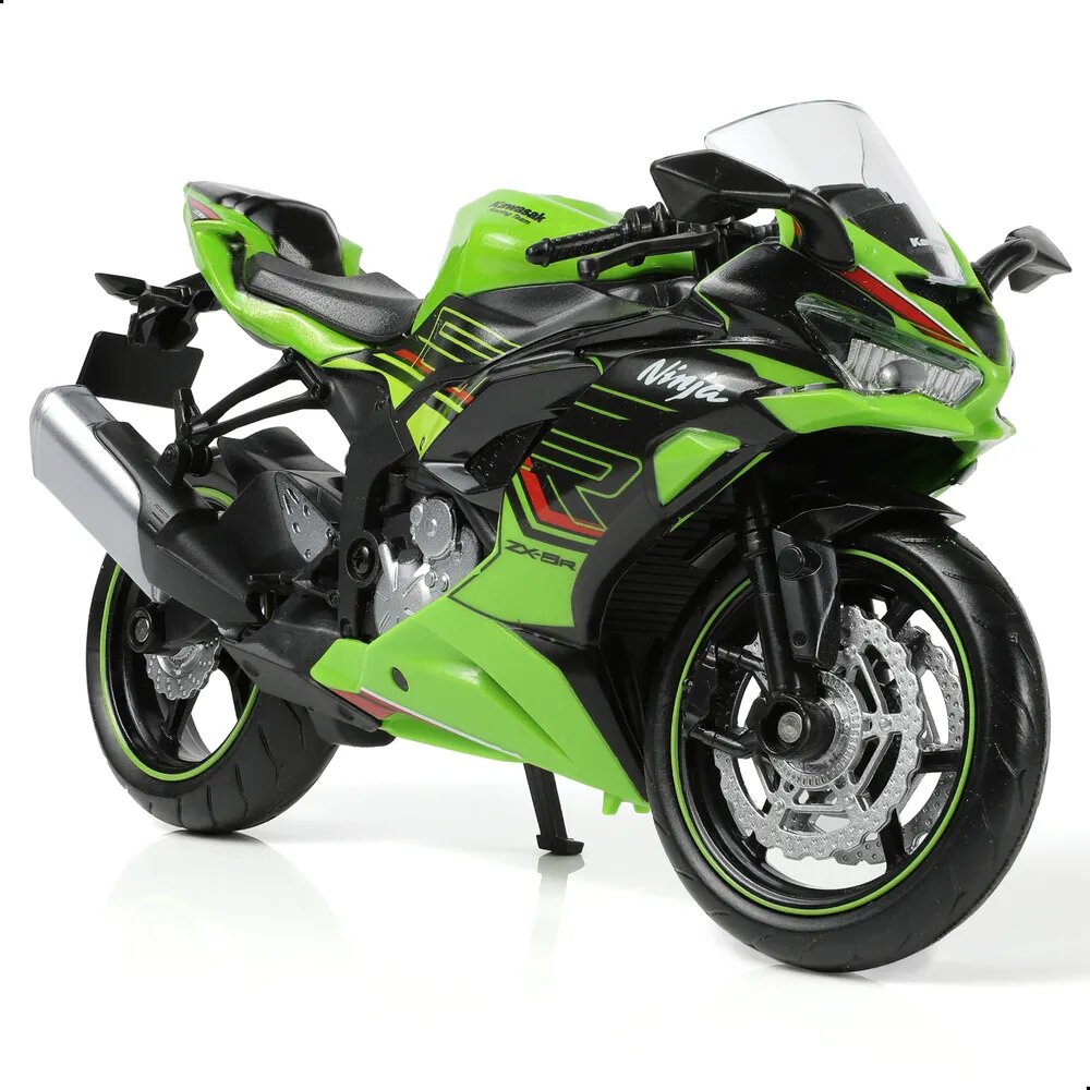 1:12 Модель мотоцикла для Kawasaki Ninja ZX-6R, металлическая литая с пластиком, мини-мотоцикл, подарок для взрослых