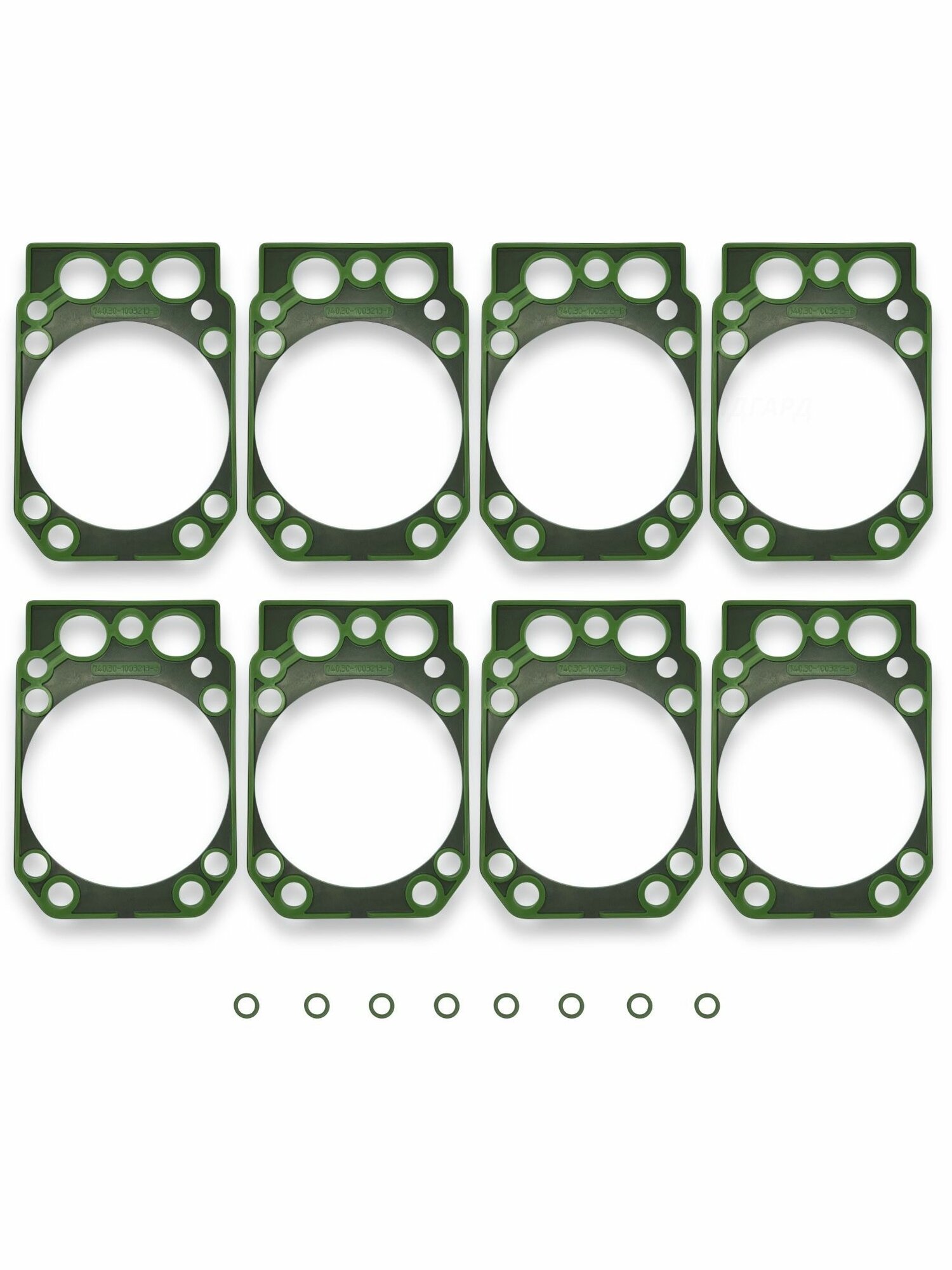 Комплект головки блока цилиндров для а/м марки КАМАЗ евро (на 8 цилиндров) - силикон армированный