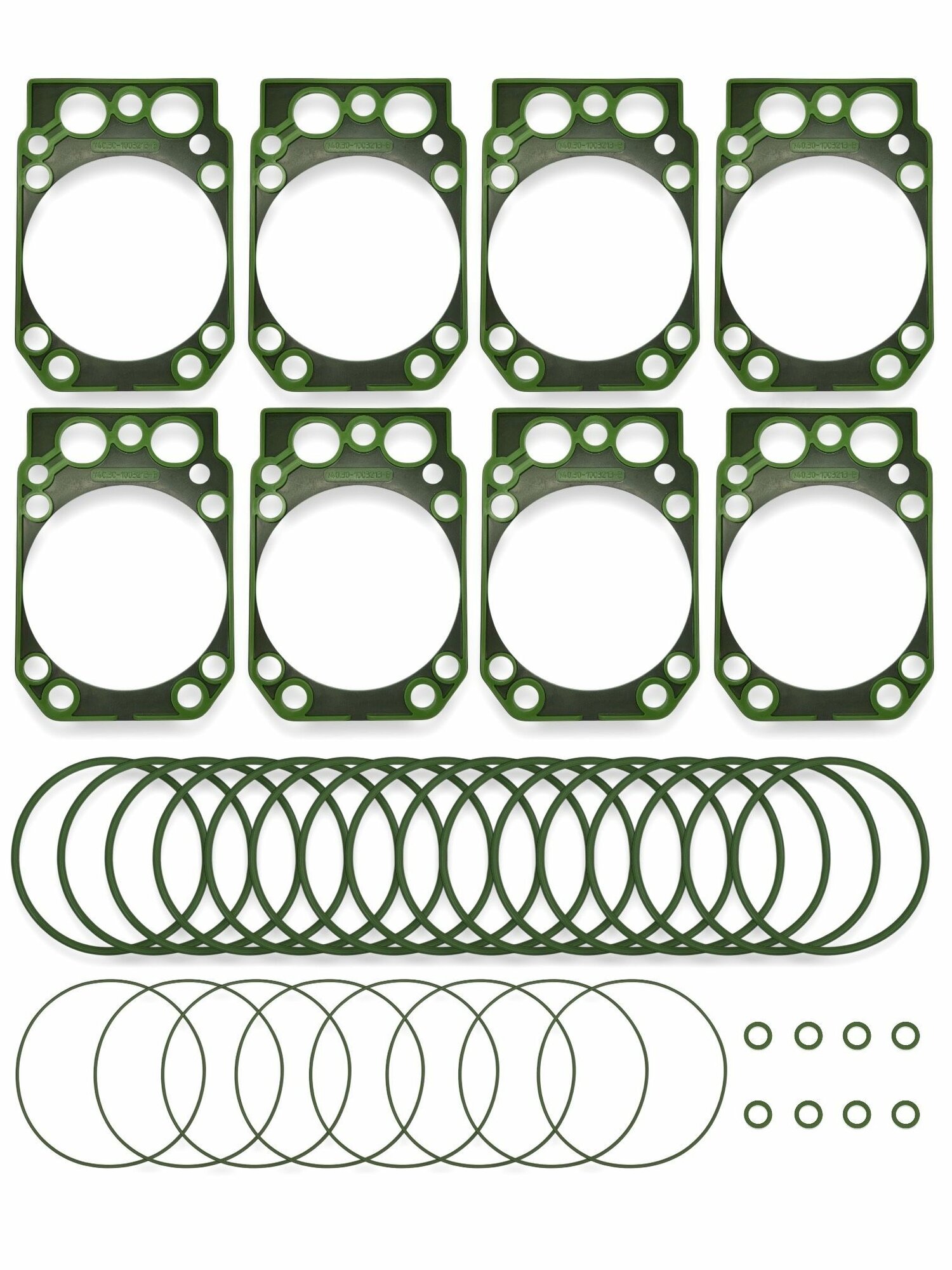 Комплект прокладок двигателя для а/м марки КАМАЗ евро (4 наим. / 40шт) - силикон армированный