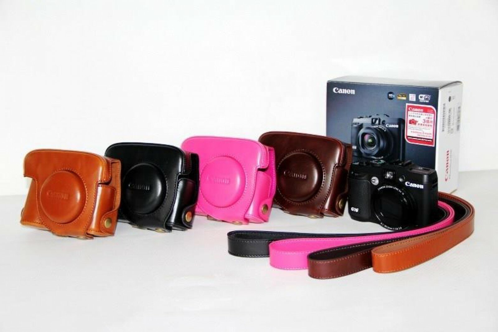 Сумка-футляр MyPads 2 в 1 для Canon PowerShot G16 из импортной кожи коричневая