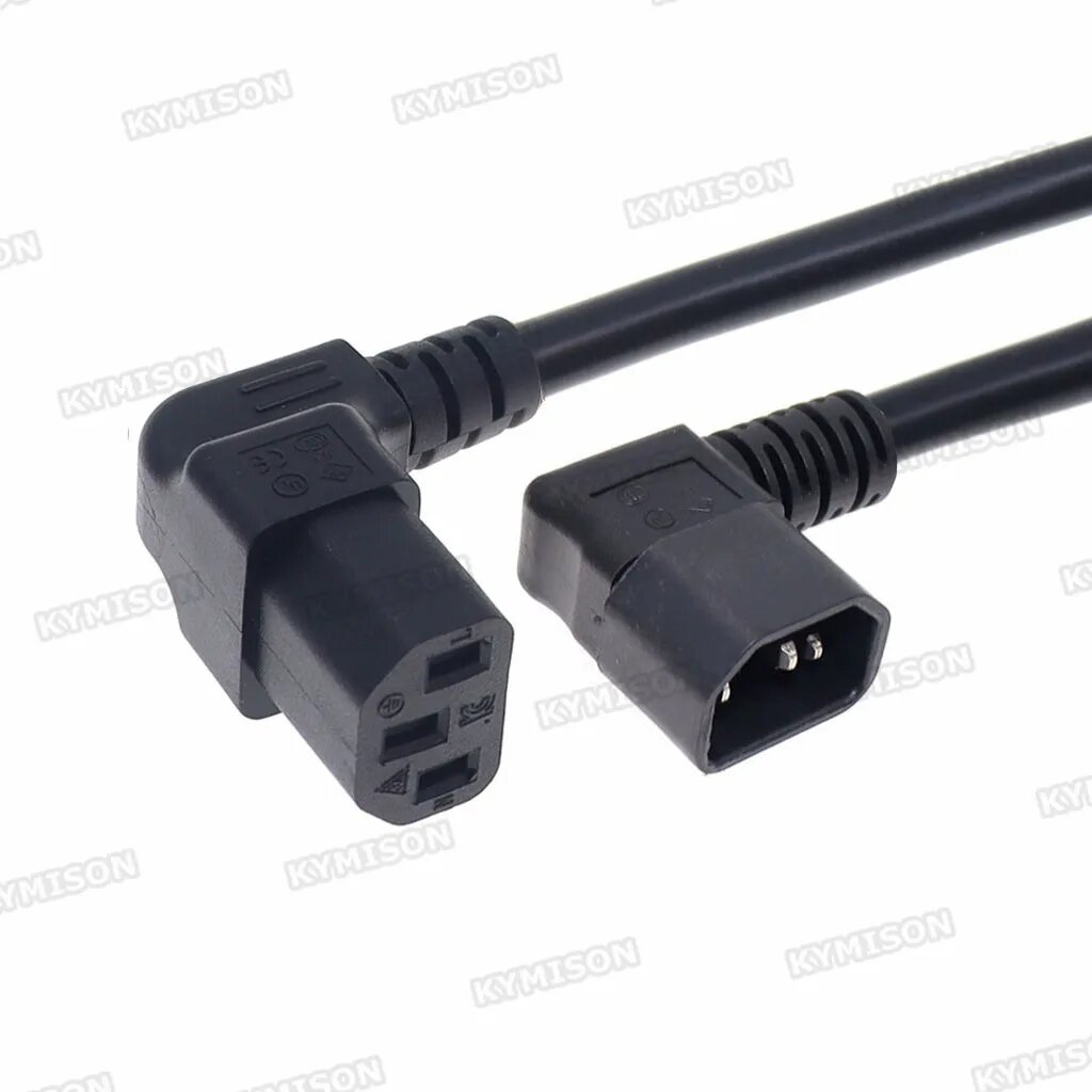 IEC 320 90-градусный кабель питания C13–C14, удлинитель питания с понижающим углом «мама» на левый угол «папа» для компьютера, светодиодный HDTV