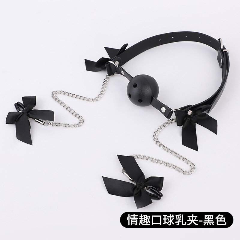 Шарик-бабочка кляп зажим для сосков sm секс-игрушки для взрослых секс-принадлежности для пар прелюдия наказание тренировочные игрушки