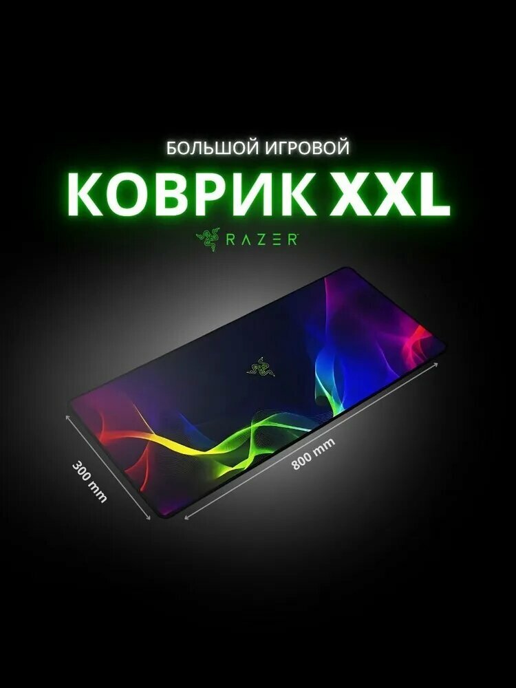 Коврик для мыши, XXL, белый, черный матовый