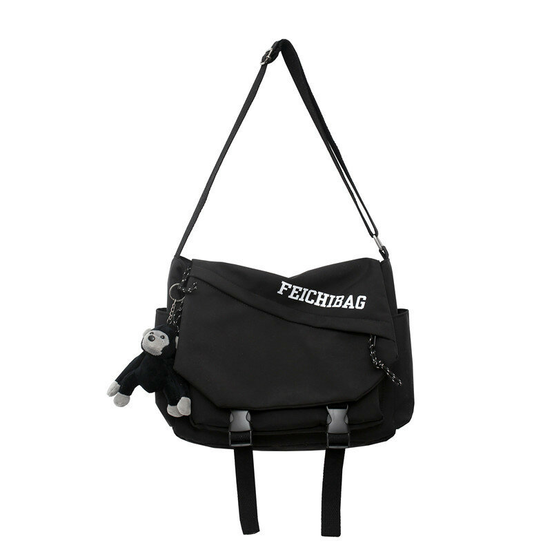 Модная брендовая рабочая одежда, сумка через плечо, мужская японская сумка через плечо большой вместимости, повседневная студенческая холщовая сумка,