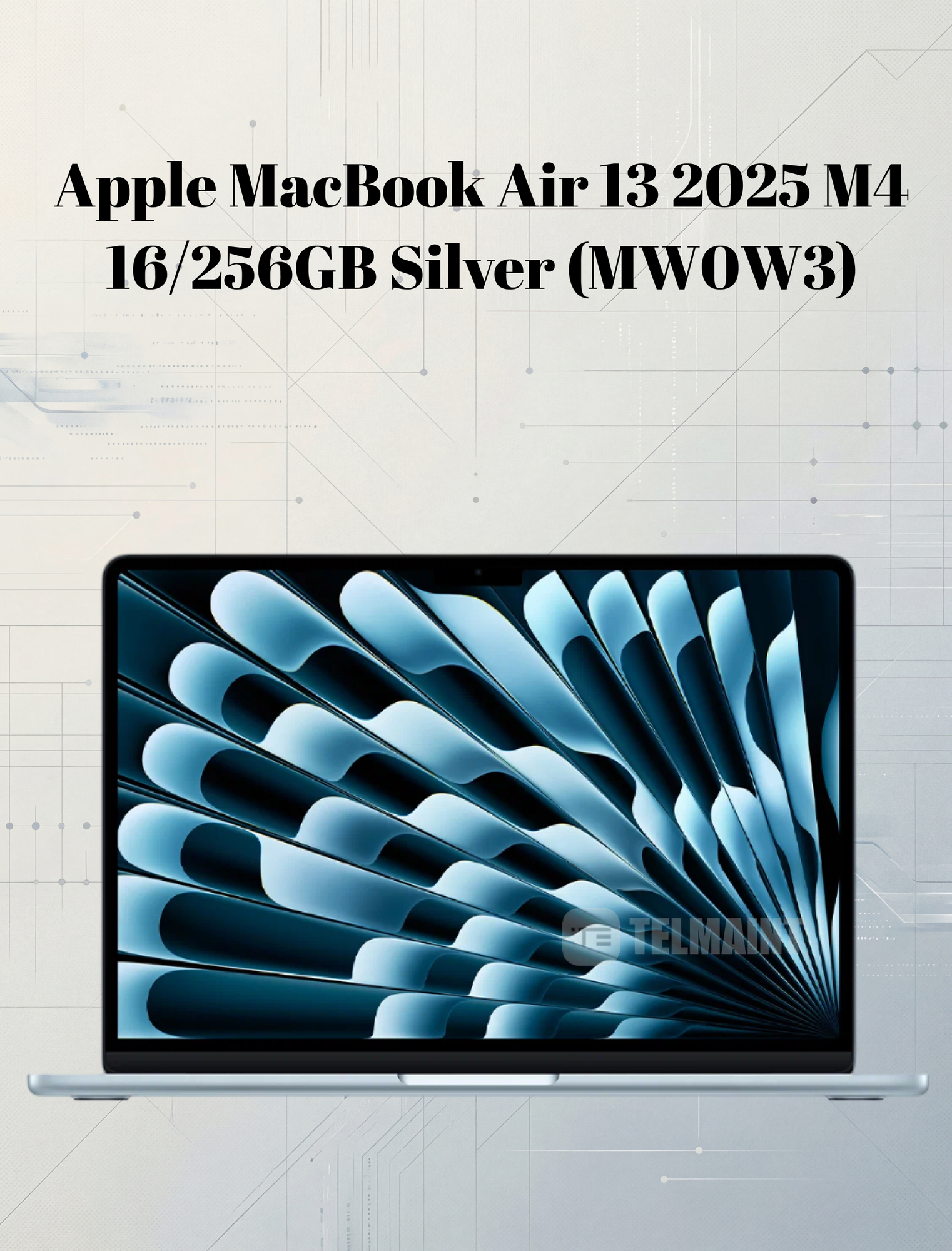 Ноутбук Apple MacBook Air 13 2025 M4 16/256GB Silver (MW0W3), RU раскладка