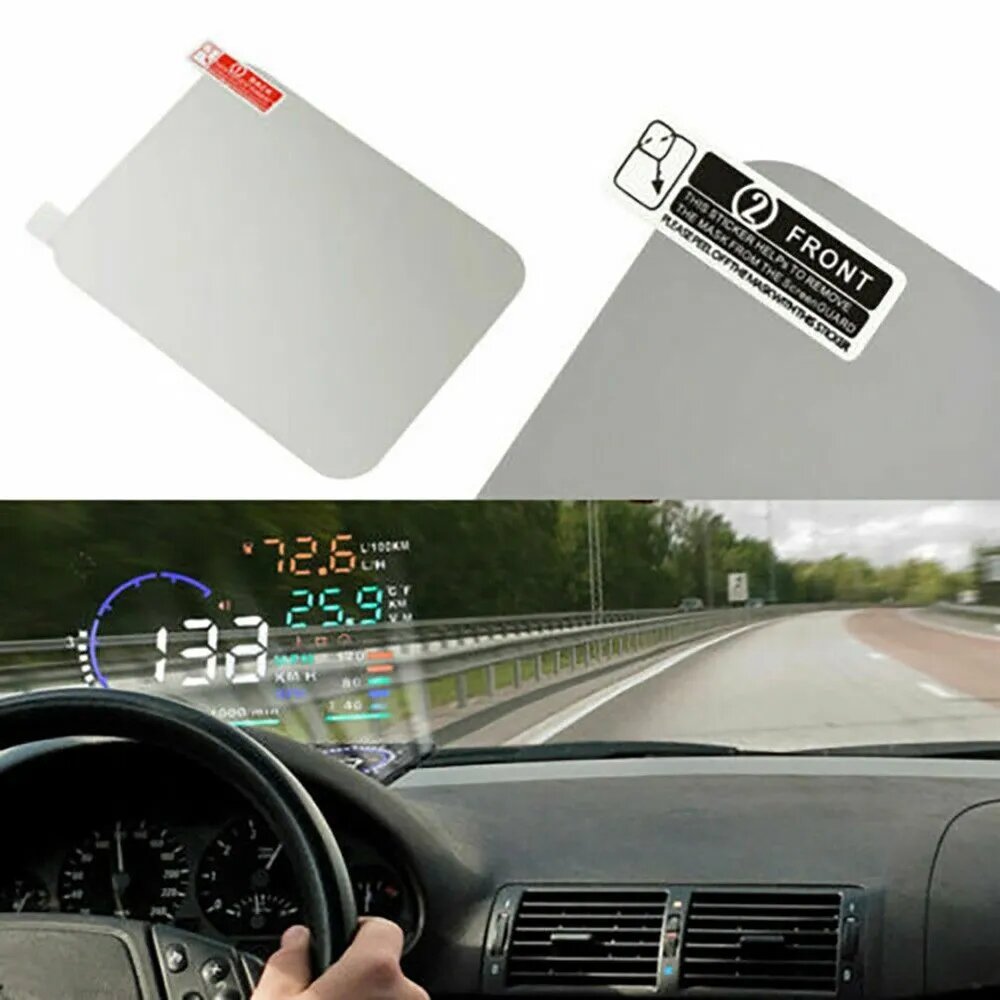 Отражающая пленка для автомобильного HUD 120*90 мм для проекционного дисплея на лобовое стекло Pro