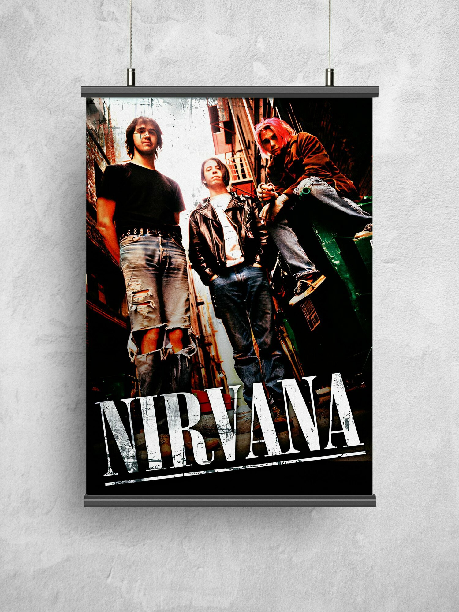 Постер интерьерный "Nirvana" - 30х42см - плакат А3 без рамки