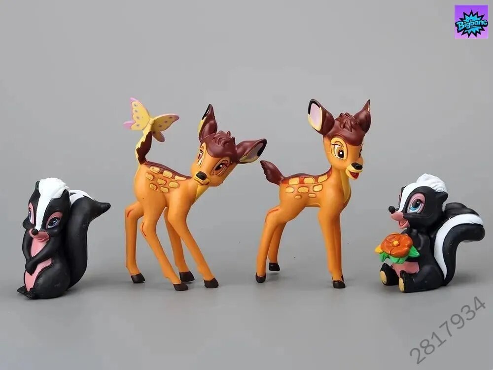 Фигурки Бэмби Disney 7шт (5-7 см) Набор коллекционных фигурок героев мультфильма для детей, подарок — фото 1