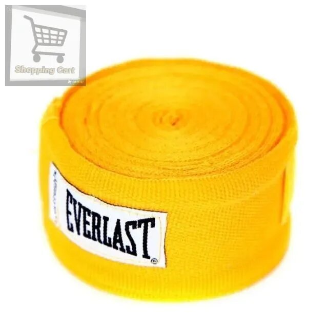 Бинты боксерские Everlast 4.55м желтого цвета для бокса и единоборств