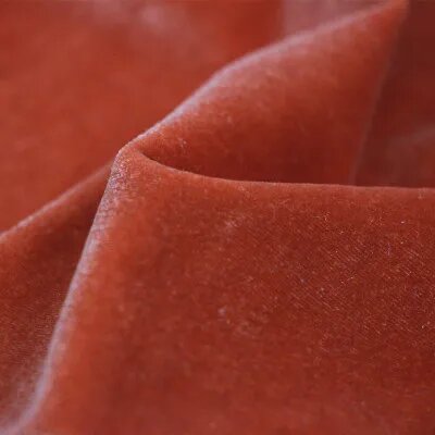 Бархатная велюровая ткань 100% полиэстер red brown