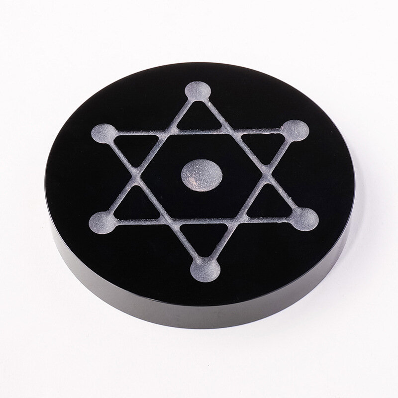 Натуральный разноцветный кристалл из агата и нефрита, геометрический шестиконечный звездообразный многогранник, энергетический камень, украшение в виде семизвездного массива.