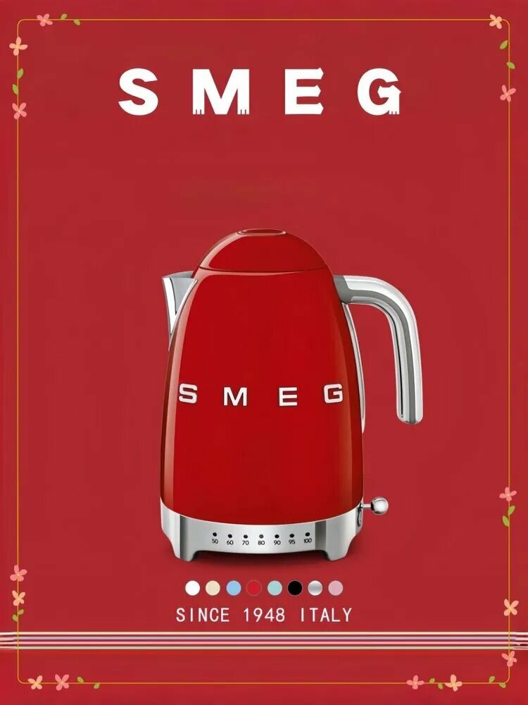 Smeg Электрический чайник KY126418-6189681, красный