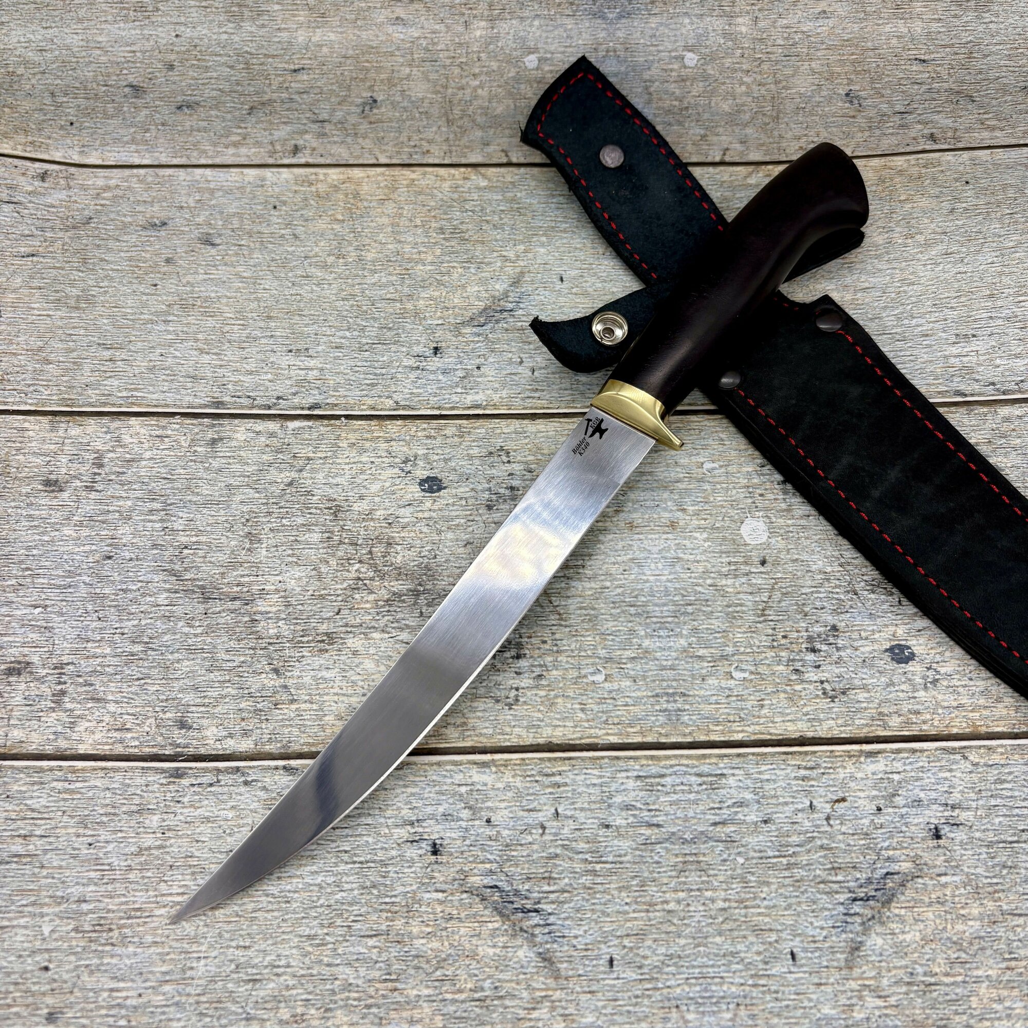 Нож Филейный К340 Черный граб