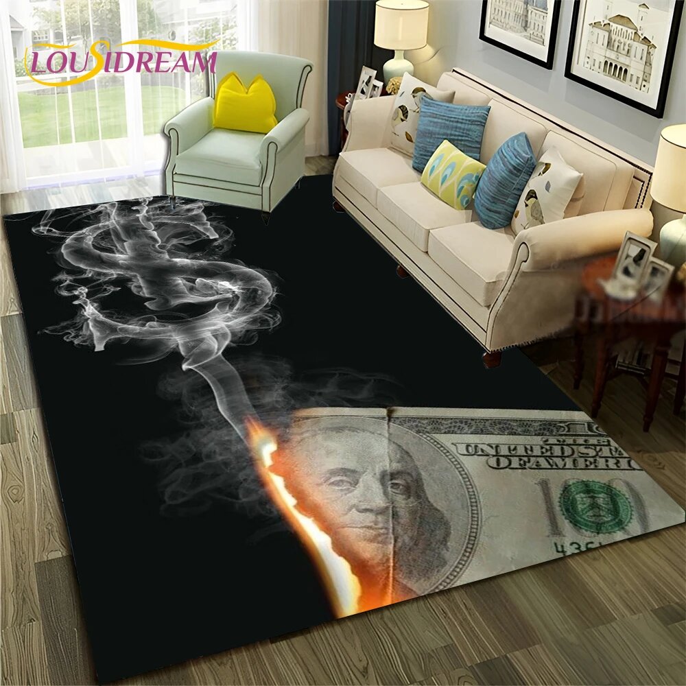 3D ковер с изображением долларов и евро LOUSIDREAM 100x150cm(39x59in), 10