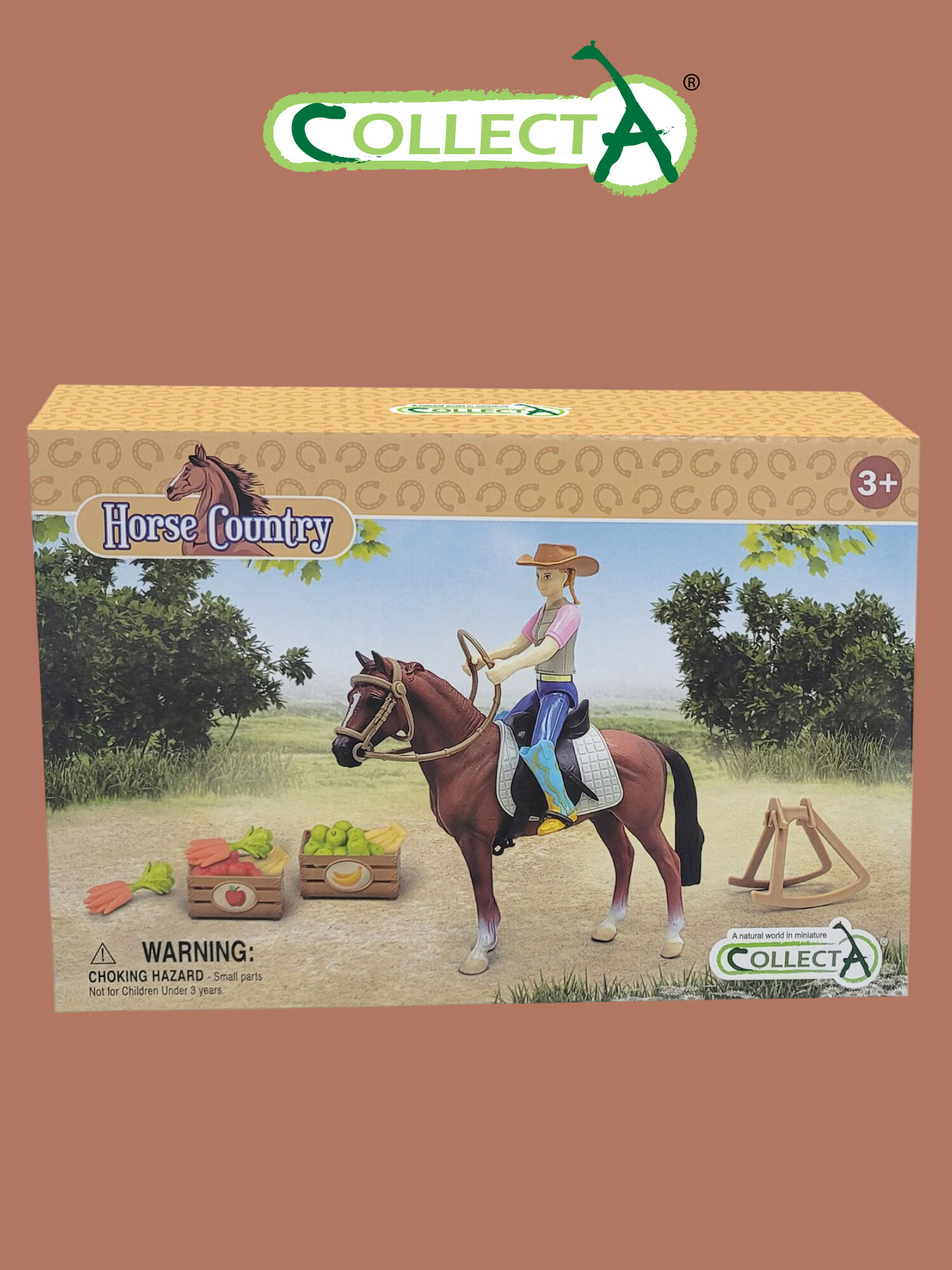 Набор игровой Collecta наездница с лошадью и аксессуарами, в коробке, 84248