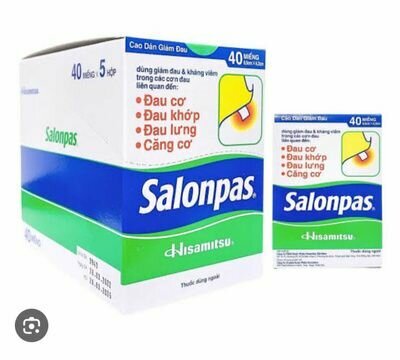 Пластырь Salonpas обезболивающий, противовоспалительный ( Салонпас) 4/10, 40шт.