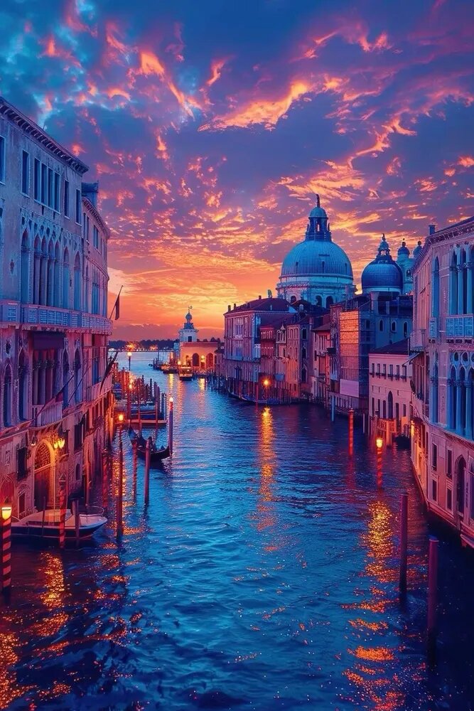 Алмазная Мозаика "Венецианские Пейзажи" 30x40 См, Безрамная, Идеальна Для Дома, Украшения, Подарков.