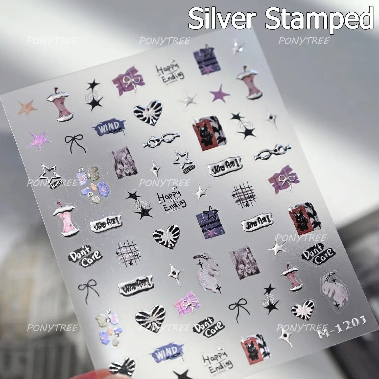 Наклейки для ногтей Silver Stamped MP9296M1201