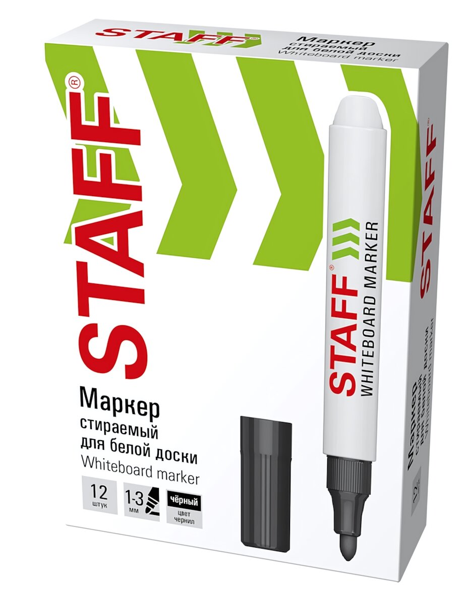 Маркер для доски стираемый "Basic", черный, 1-3 мм, спиртовой