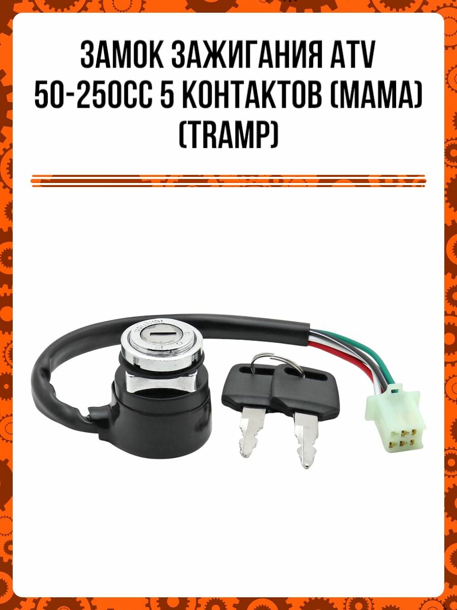 Замок зажигания ATV 50-250cc 5 контактов (мама) (TRAMP)