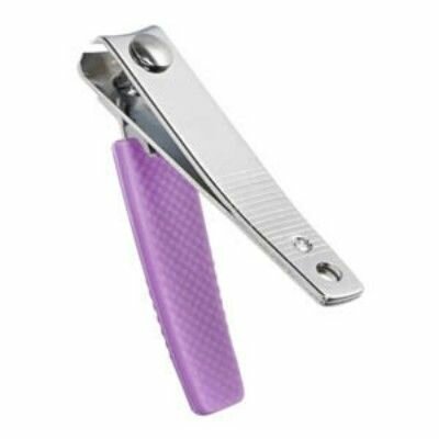 Клиппер для ногтей Ameli с силиконовой ручкой, неоновый цвет, материал сталь и пластик